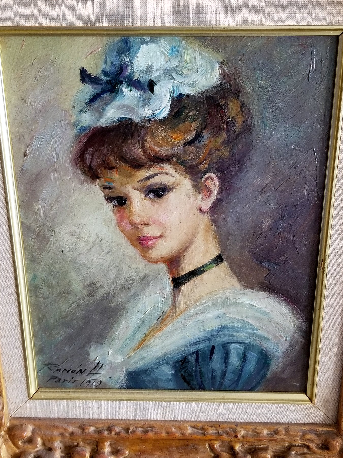 Antique Oil Painting French Artist Ramon H Paris Signed – parisdiva.com