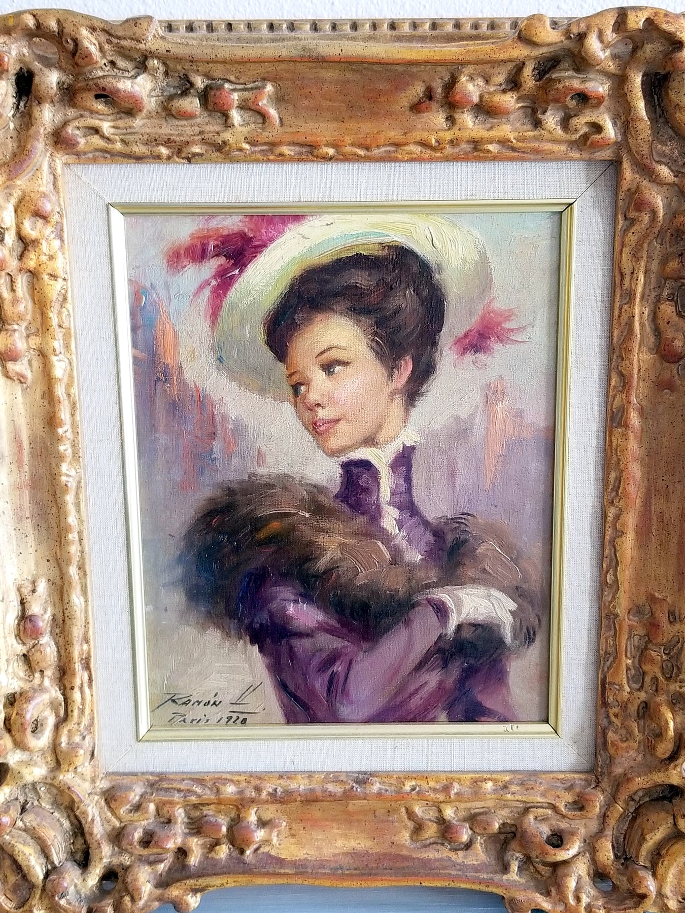 Framed Oil Painting French Artist Ramon H Paris Signed – parisdiva.com
