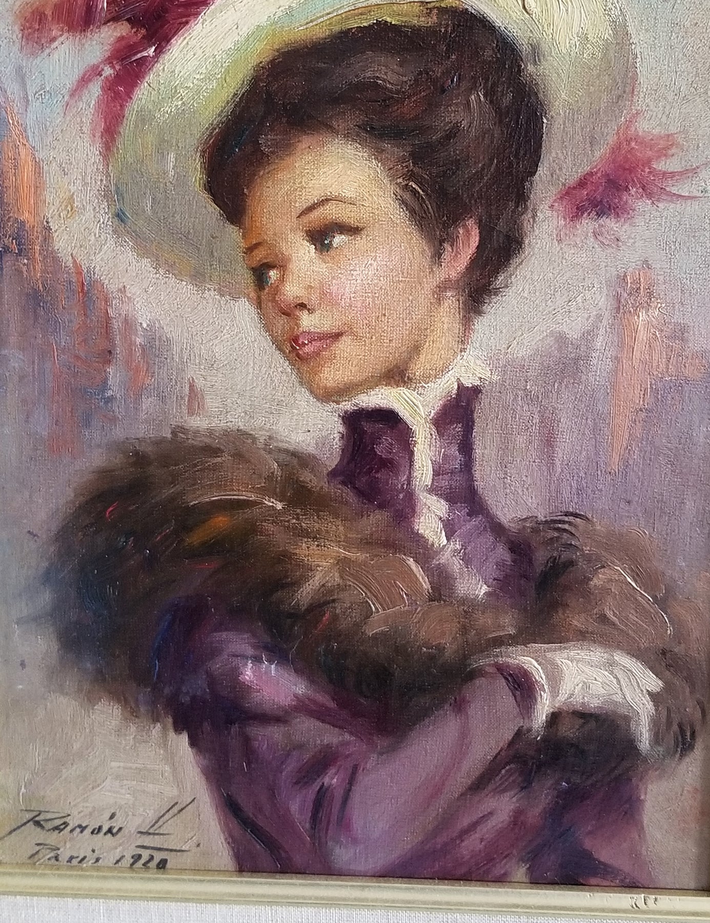 Framed Oil Painting French Artist Ramon H Paris Signed – parisdiva.com