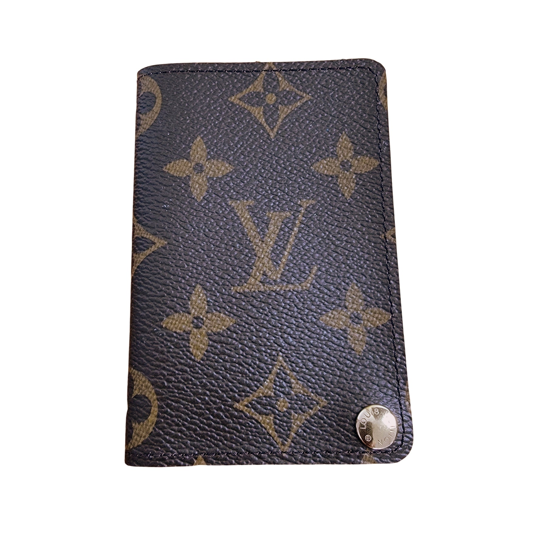 Louis Vuitton Monogram Porte Cartes Credit Pression Card Holder ...